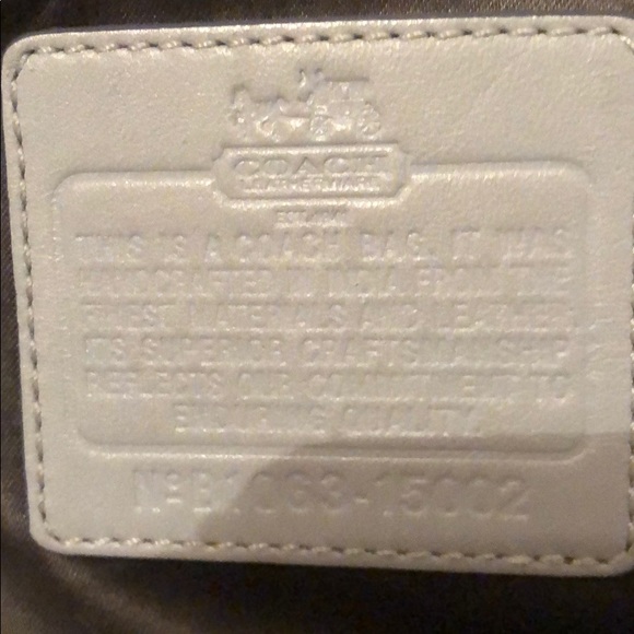 Coach | Bags | Coach Bag Light Grey Leather And Silver | Poshmark